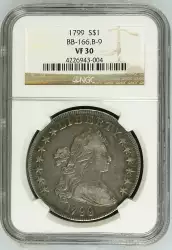 Collectors Corner - 1799 $1 BB-166 VF30 NGC - #65950937