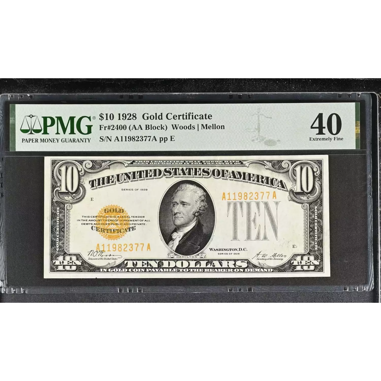 $10 1928 Gold Seal Small Size Gold Certificates 2400 - Harbor Coin Company