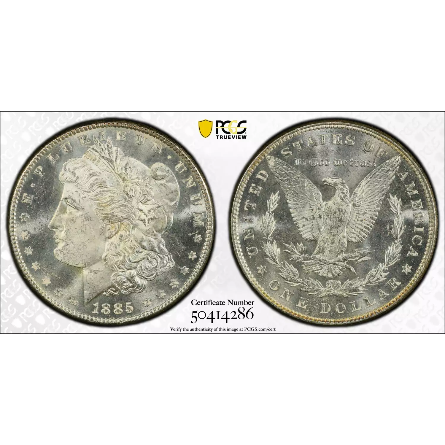 1885 Morgan Silver Dollar PCGS MS-63 PL - Harbor Coin Company