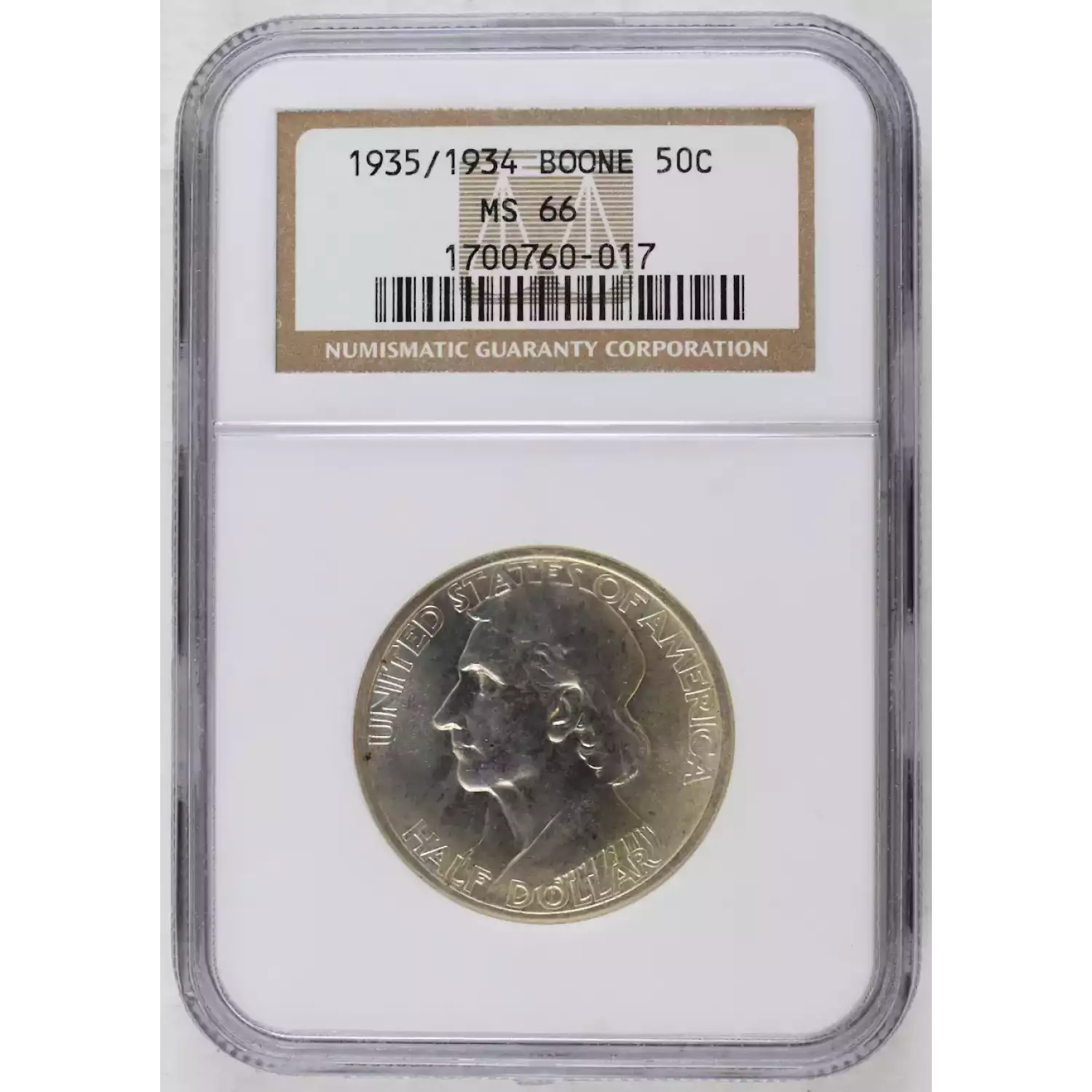 1935 Classic Commemorative Daniel Boone Bicentennial NGC MS-66 /1934 ...
